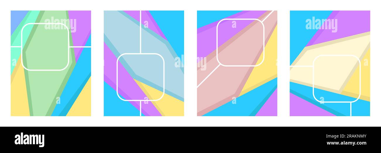 Set posters geometric pattern Stock Vector Images - Alamy