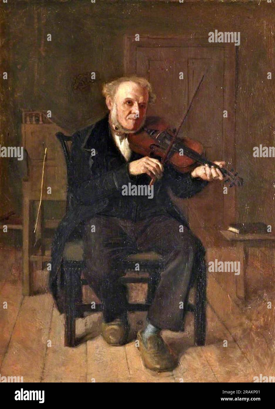 The Old Fiddler 1860 by James Campbell Stock Photo - Alamy