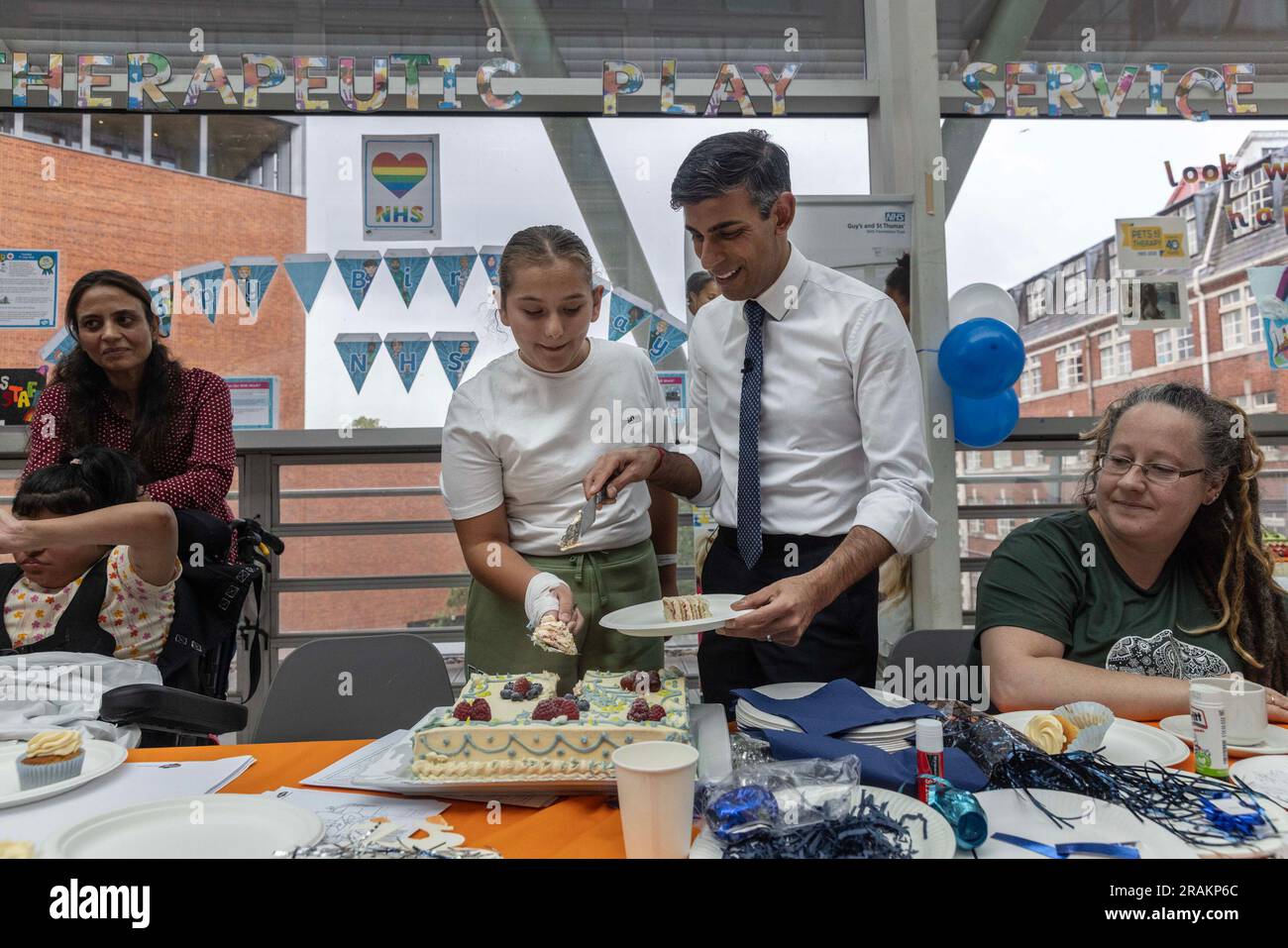Prime Minister Rishi Sunak during a visit to the Evelina Children's ...