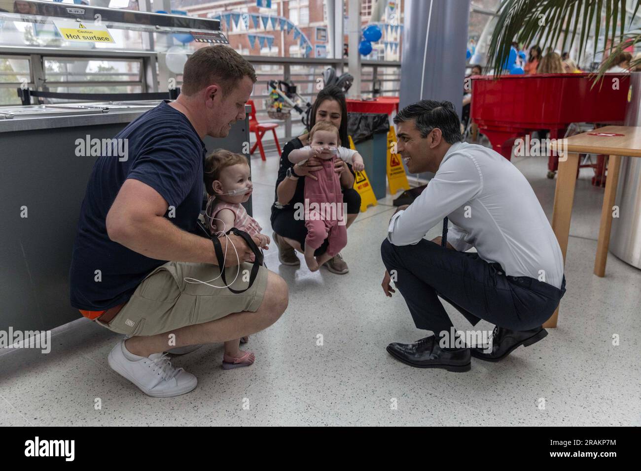 Prime Minister Rishi Sunak during a visit to the Evelina Children's ...