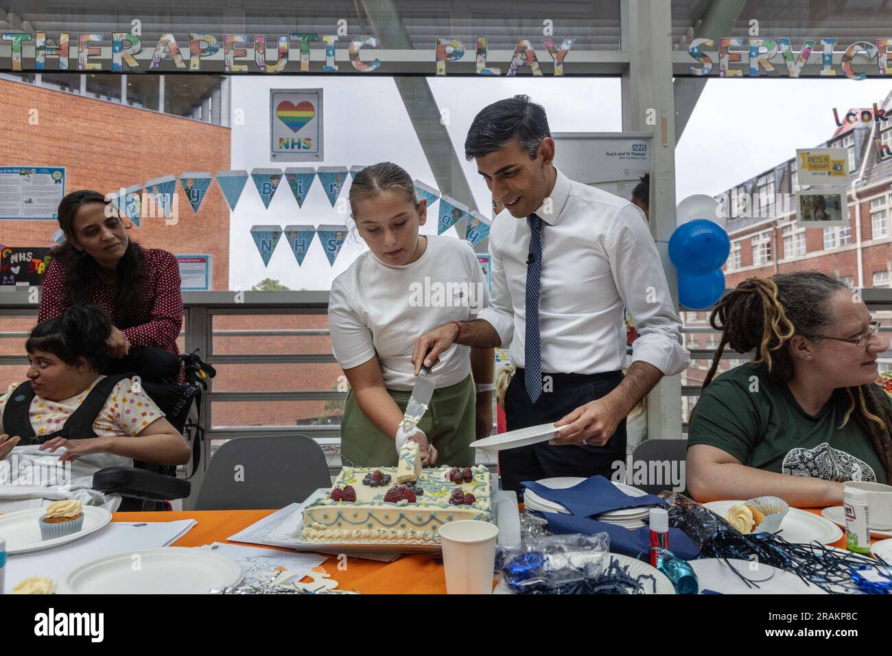 Prime Minister Rishi Sunak during a visit to the Evelina Children's ...