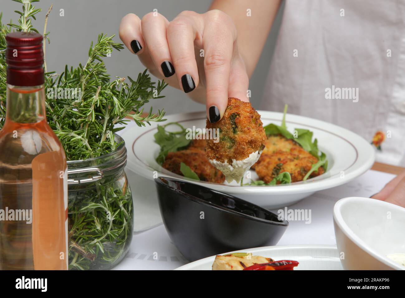 Fish cakes restaurant hi-res stock photography and images - Alamy