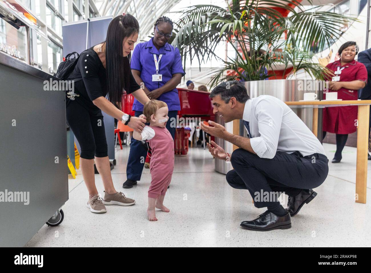 Prime Minister Rishi Sunak during a visit to the Evelina Children's ...