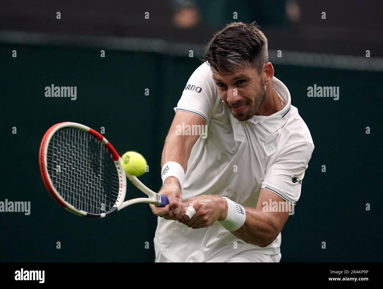 Cameron Norrie in action against Tomas Machac (not pictured) on day two ...