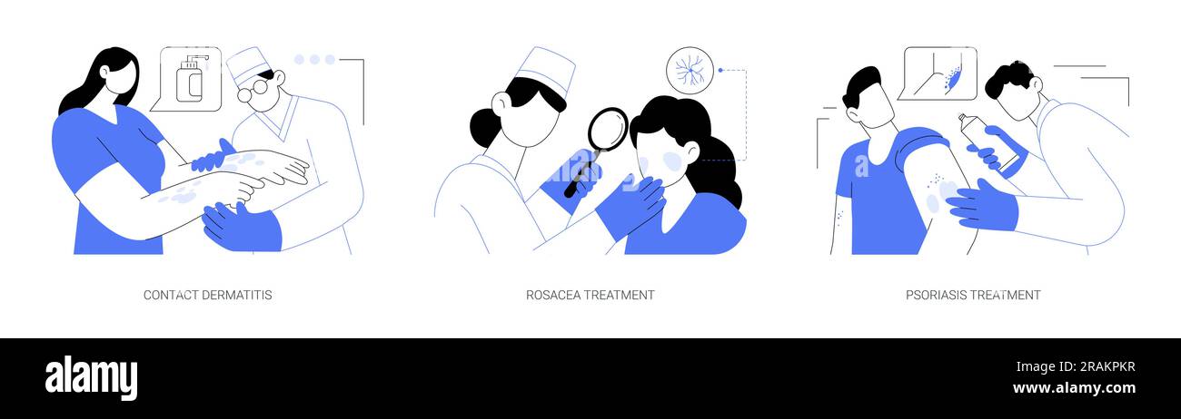 Skin problems abstract concept vector illustrations Stock Vector Image ...