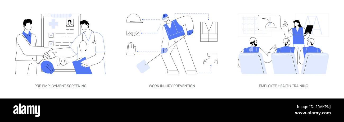 Workplace health abstract concept vector illustrations Stock Vector ...