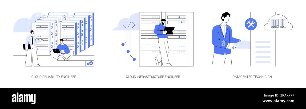 Datacenter abstract concept vector illustrations Stock Vector Image ...