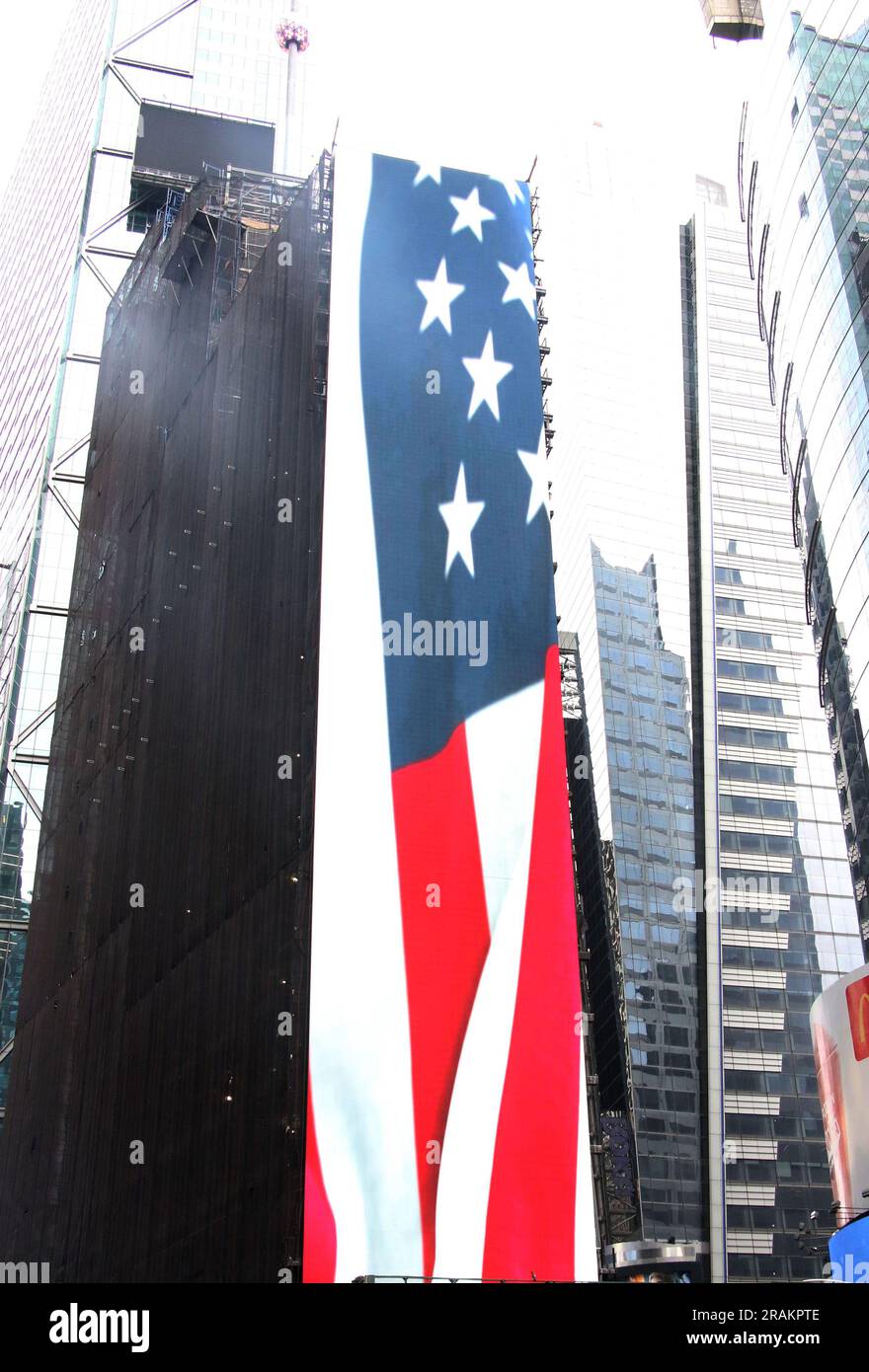 New York, NY, USA. 4th July, 2023. Times Square celebrates July the 4th ...