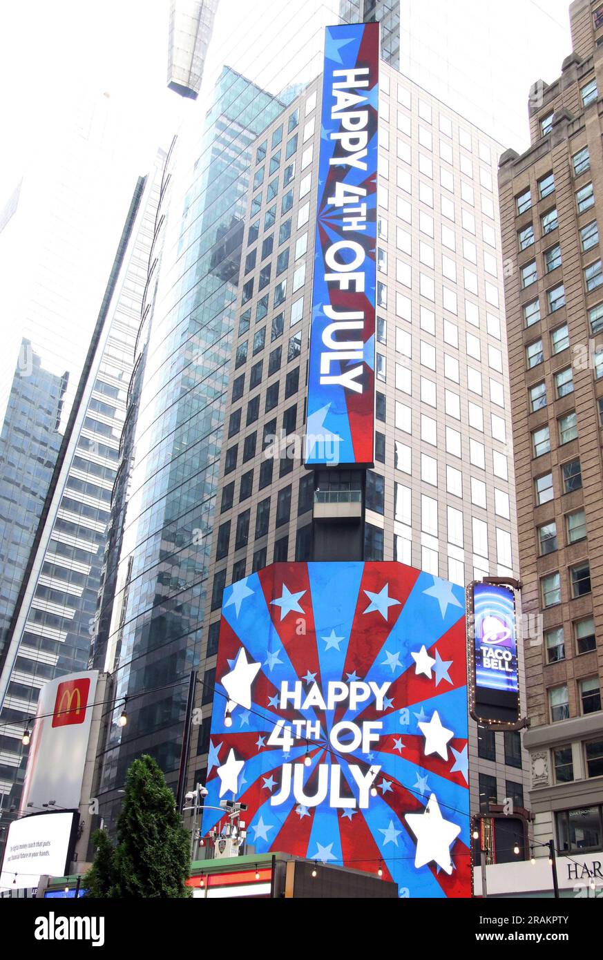 New York, NY, USA. 4th July, 2023. Times Square celebrates July the 4th ...