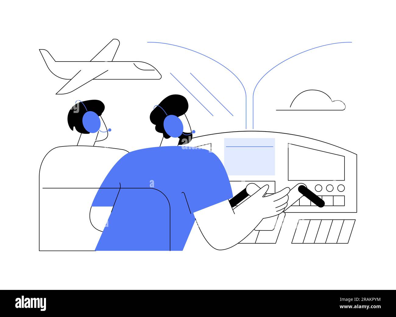 Flight training abstract concept vector illustration Stock Vector Image ...