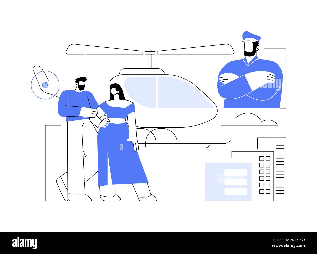 Private helicopter abstract concept vector illustration Stock Vector ...