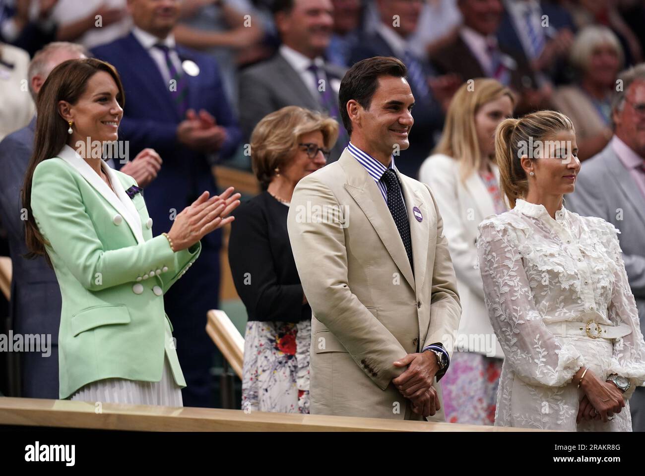The Princess of Wales and Roger Federer following Andy Murray's victory ...