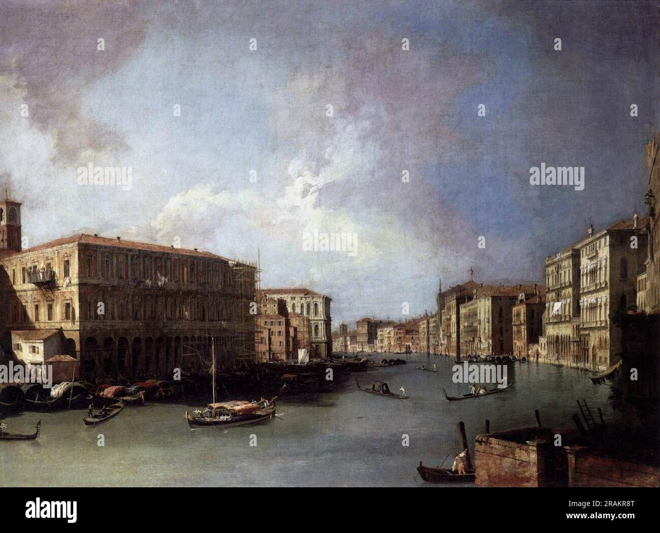 Grand Canal: Looking North from Nethe Rialto Bridge c.1726; Venice ...