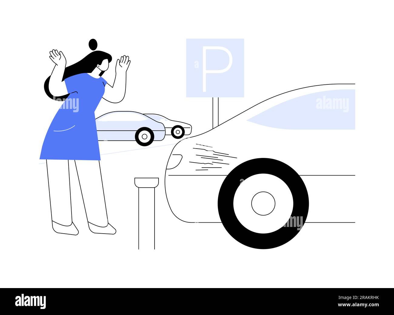 Parking accident abstract concept vector illustration Stock Vector ... Parking accident abstract concept vector illustration Stock Vector ...