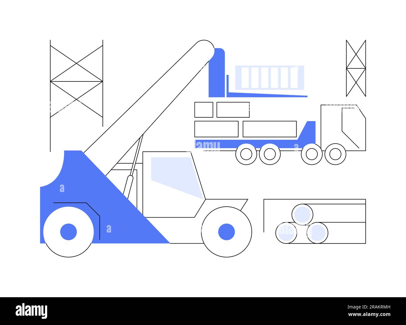 Moving construction goods abstract concept vector illustration Stock ...