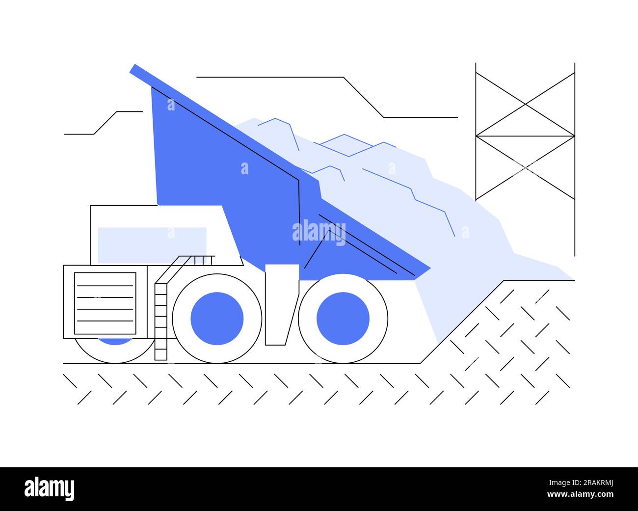 Dumping materials abstract concept vector illustration Stock Vector ...