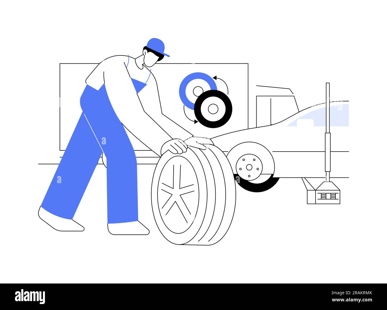 Mobile tire service abstract concept vector illustration Stock Vector ...