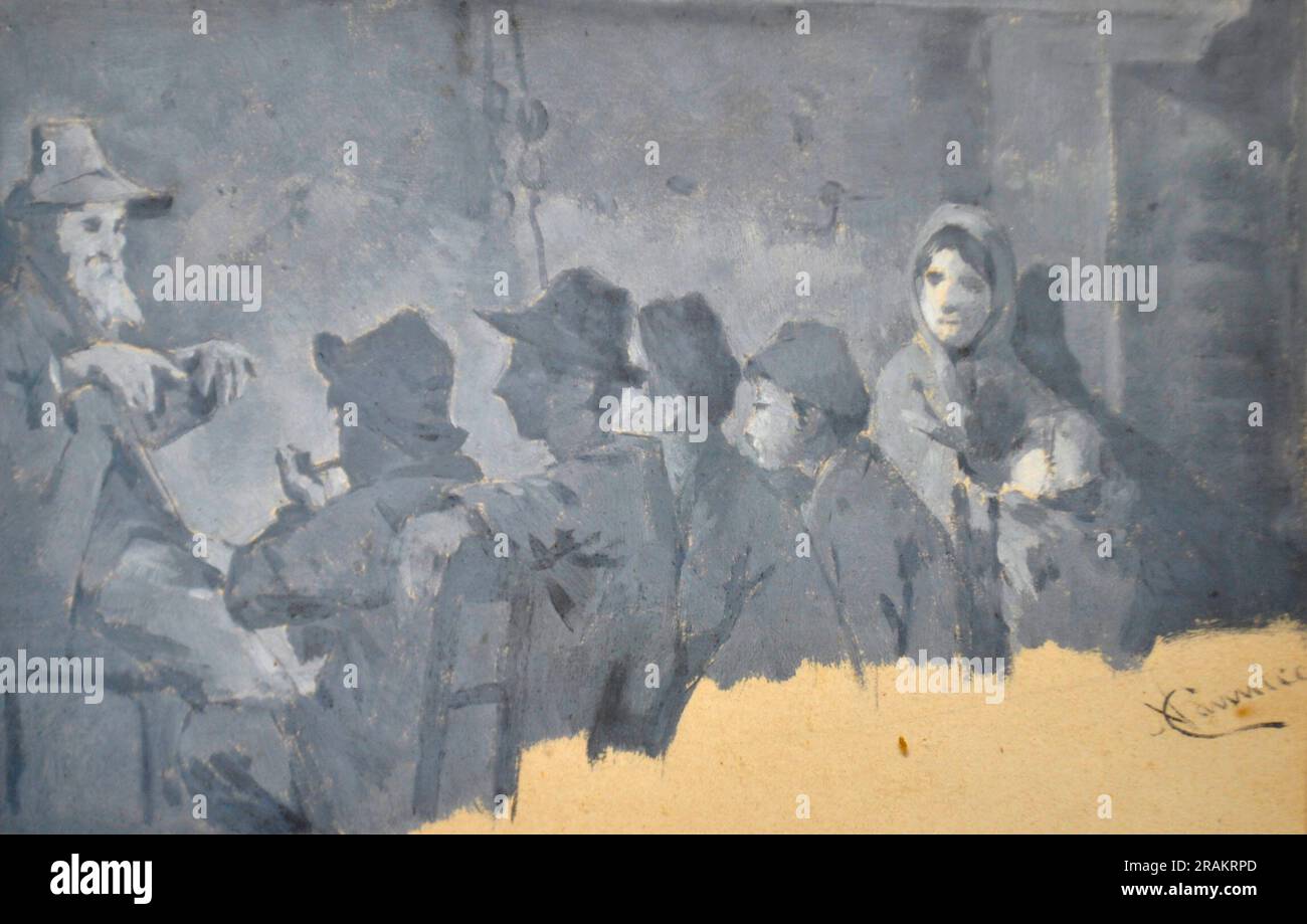 Batone recounts 1890 by Niccolo Cannicci Stock Photo - Alamy