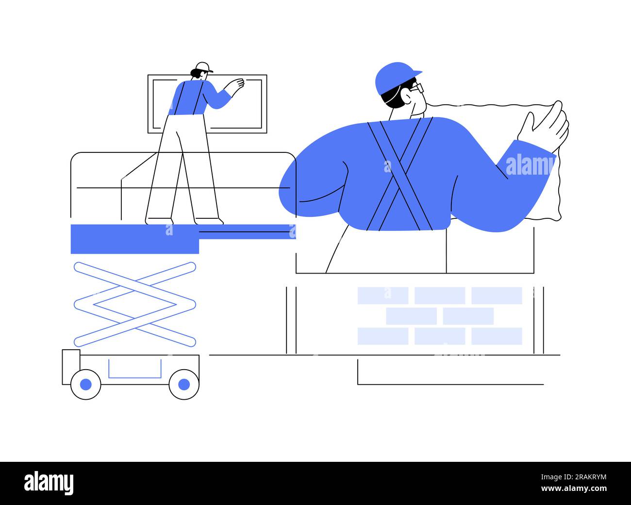 Scissor lift abstract concept vector illustration Stock Vector Image ...