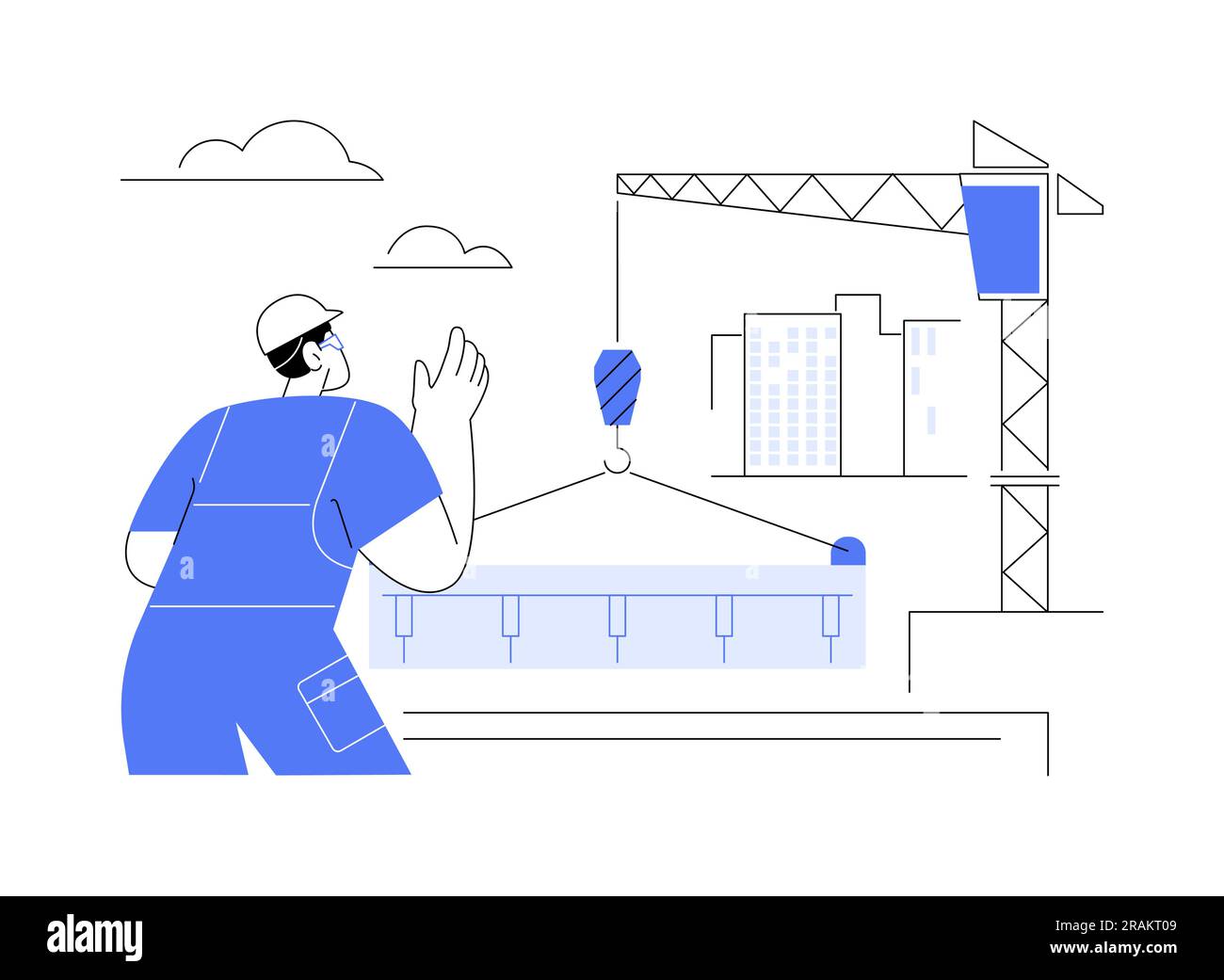 Lifting heavy goods abstract concept vector illustration Stock Vector ...