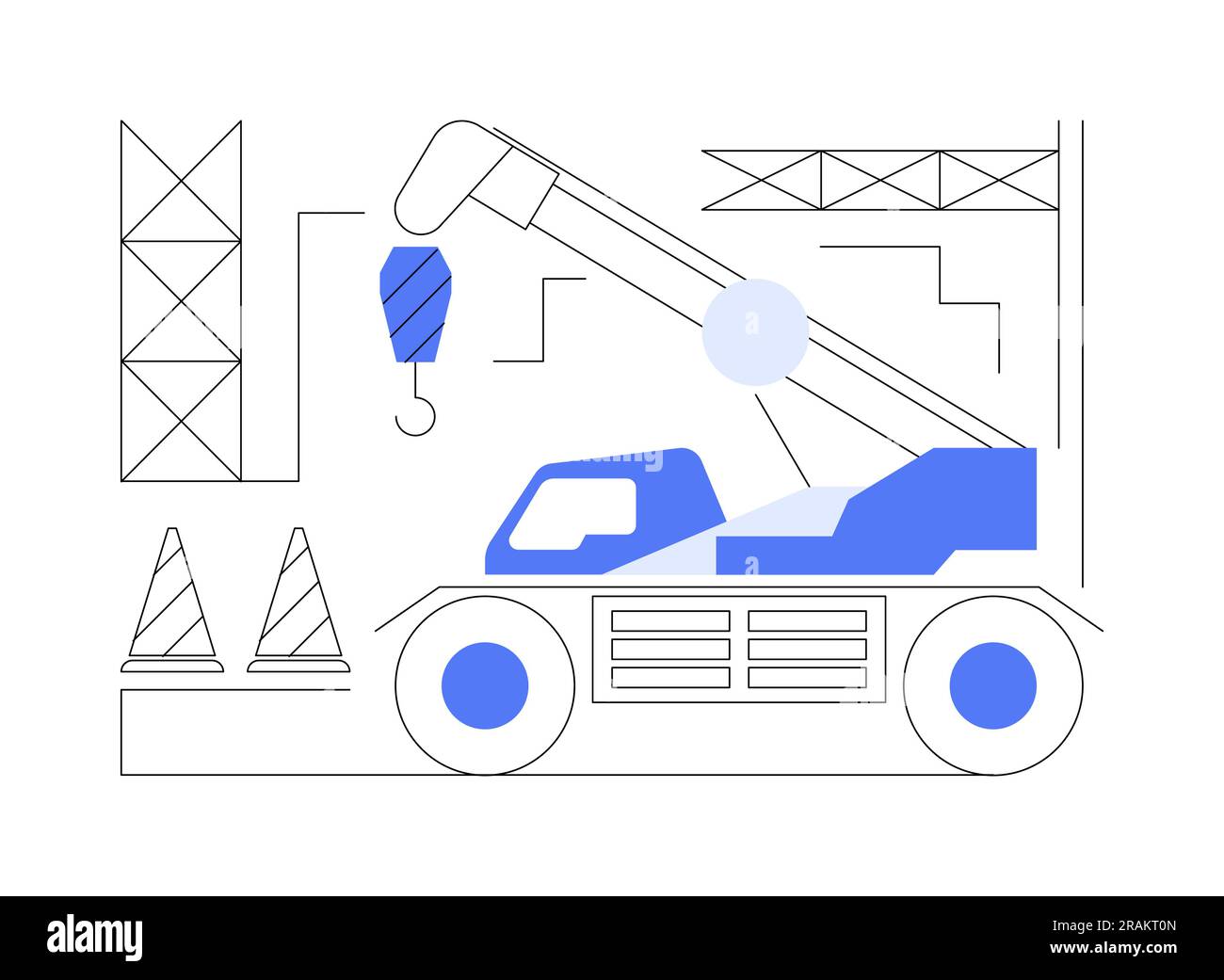 Big mobile crane Stock Vector Images - Alamy