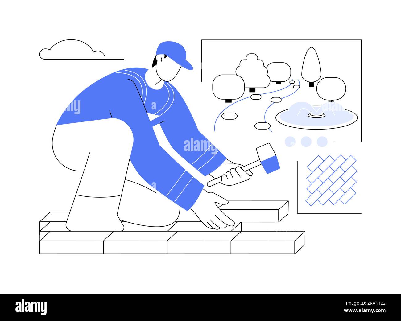 Paths construction abstract concept vector illustration Stock Vector ...