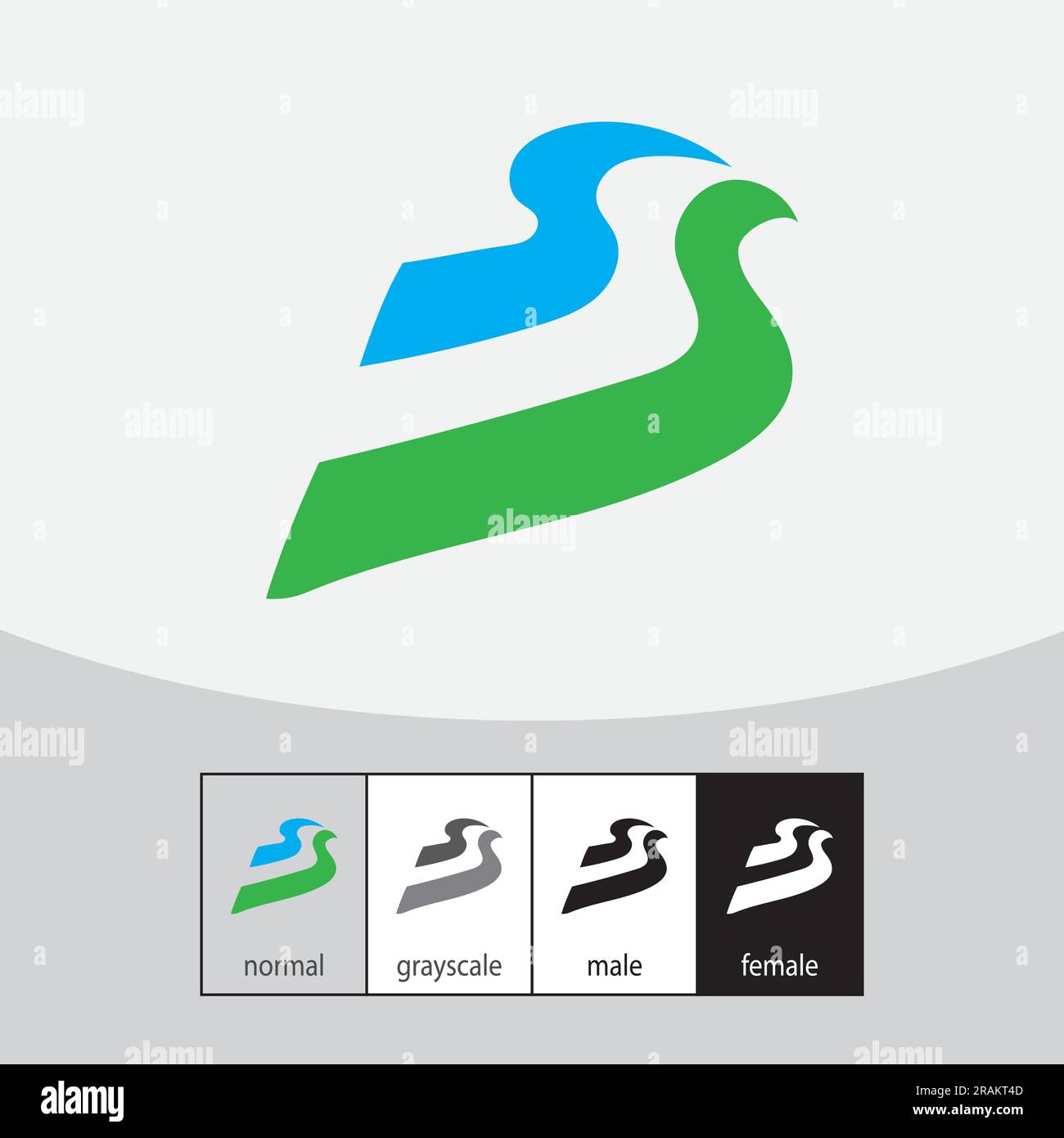 S Letter Logo. Green and Blue - Vector Stock Vector Image & Art - Alamy