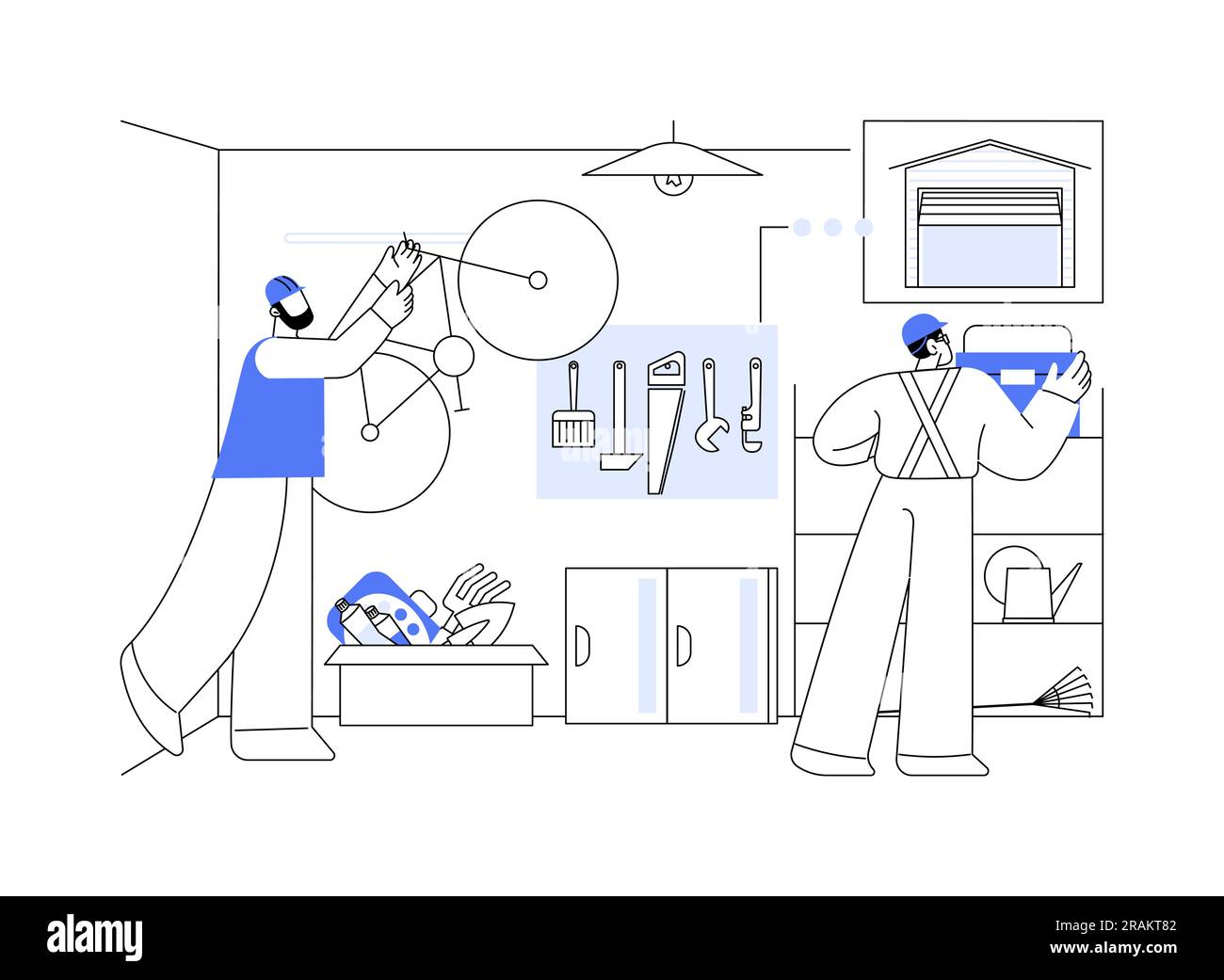 Garage maintenance abstract concept vector illustration Stock Vector ...