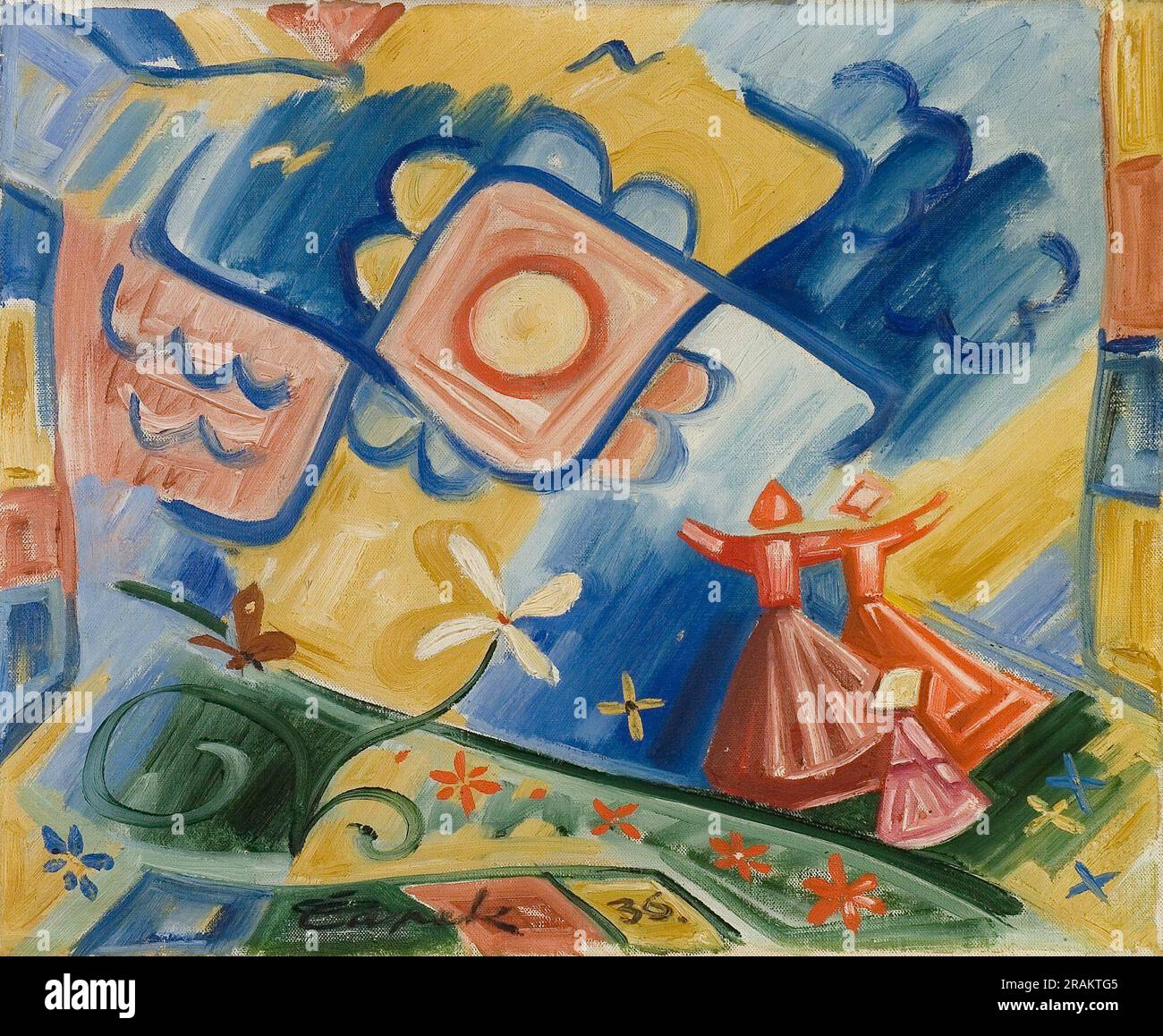 Singing Girls 1936 by Josef Capek Stock Photo - Alamy