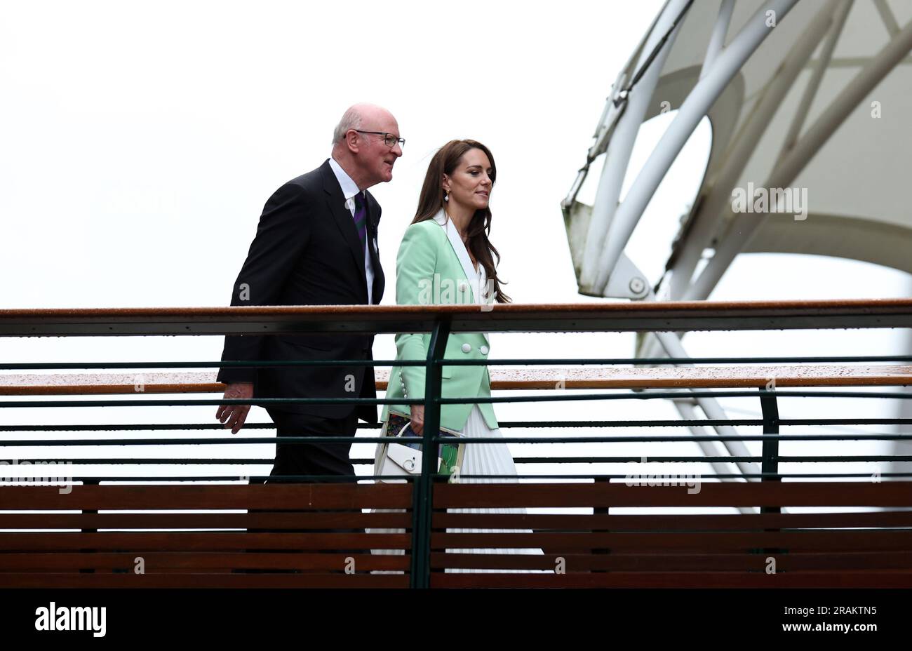 The Princess of Wales alongside Chairman of the AELTC Ian Hewitt (left ...