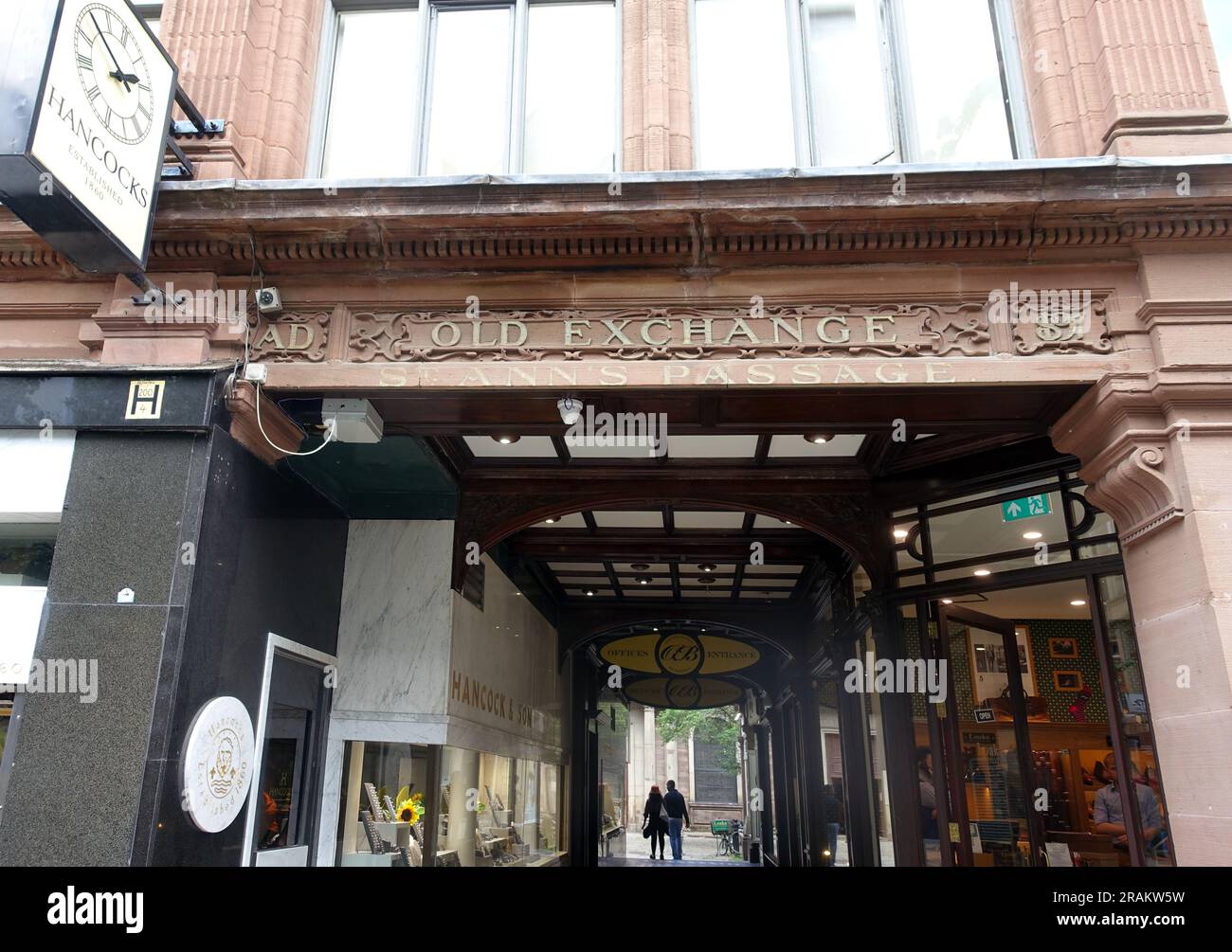 Old Exchange facade King Street Manchester UK Stock Photo - Alamy