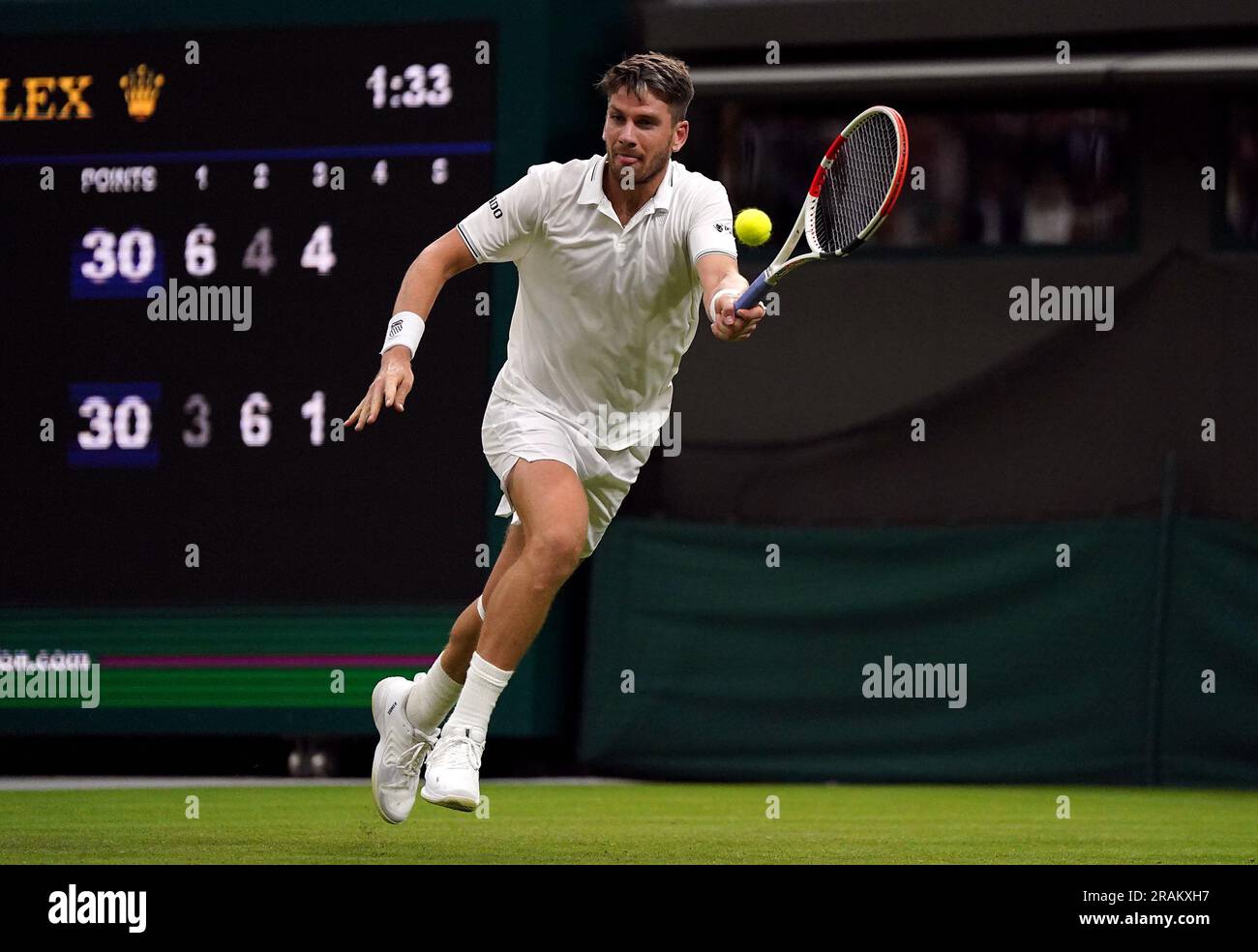 Cameron Norrie in action against Tomas Machac (not pictured) on day two ...
