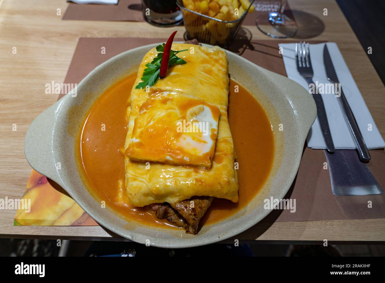 Francesinha sandwich cheese hi-res stock photography and images - Alamy