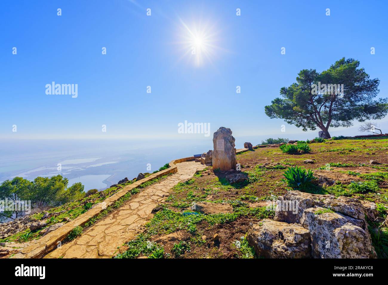 Ramot Naftali, Israel - January 18, 2023: View of an observation point ...