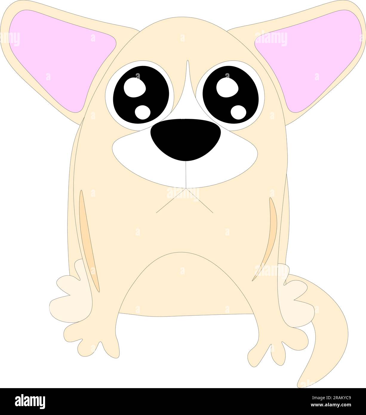 Sad puppy corgi, children's drawing. Vector illustration Stock Vector ...