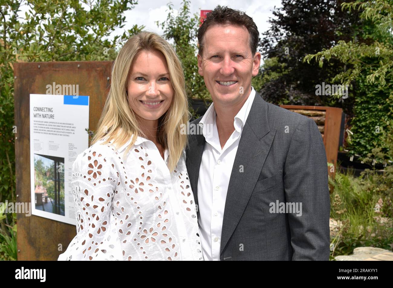 3 July 2023. East Molesey, Surrey, UK. Brendan Cole & Zoe Hobbs at the ...