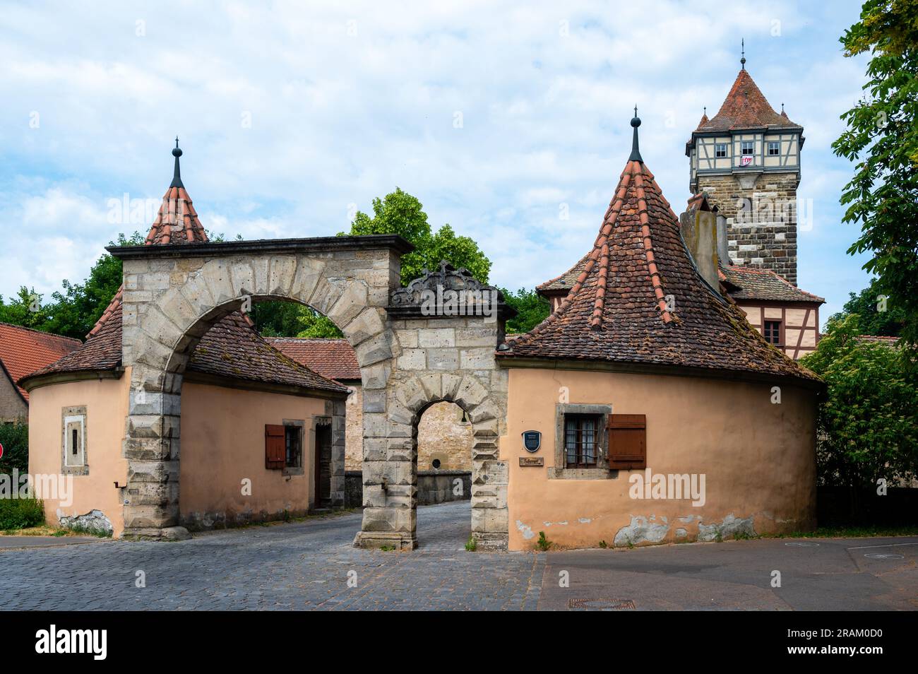 The Rodertor castle gate in Rothenburg ob der Tauber. Germany Stock ...