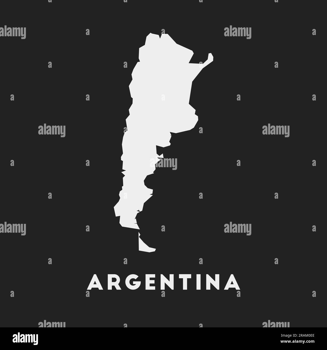 Argentina Icon Country Map On Dark Background Stylish Argentina Map