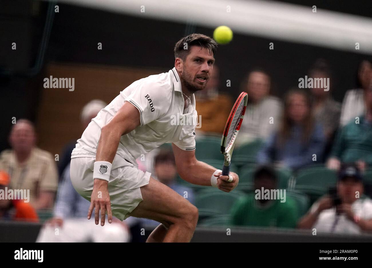 Cameron Norrie in action against Tomas Machac (not pictured) on day two ...