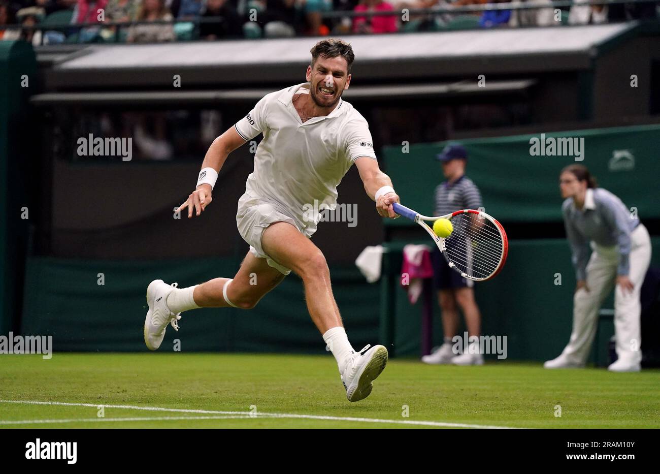 Cameron Norrie in action against Tomas Machac (not pictured) on day two ...