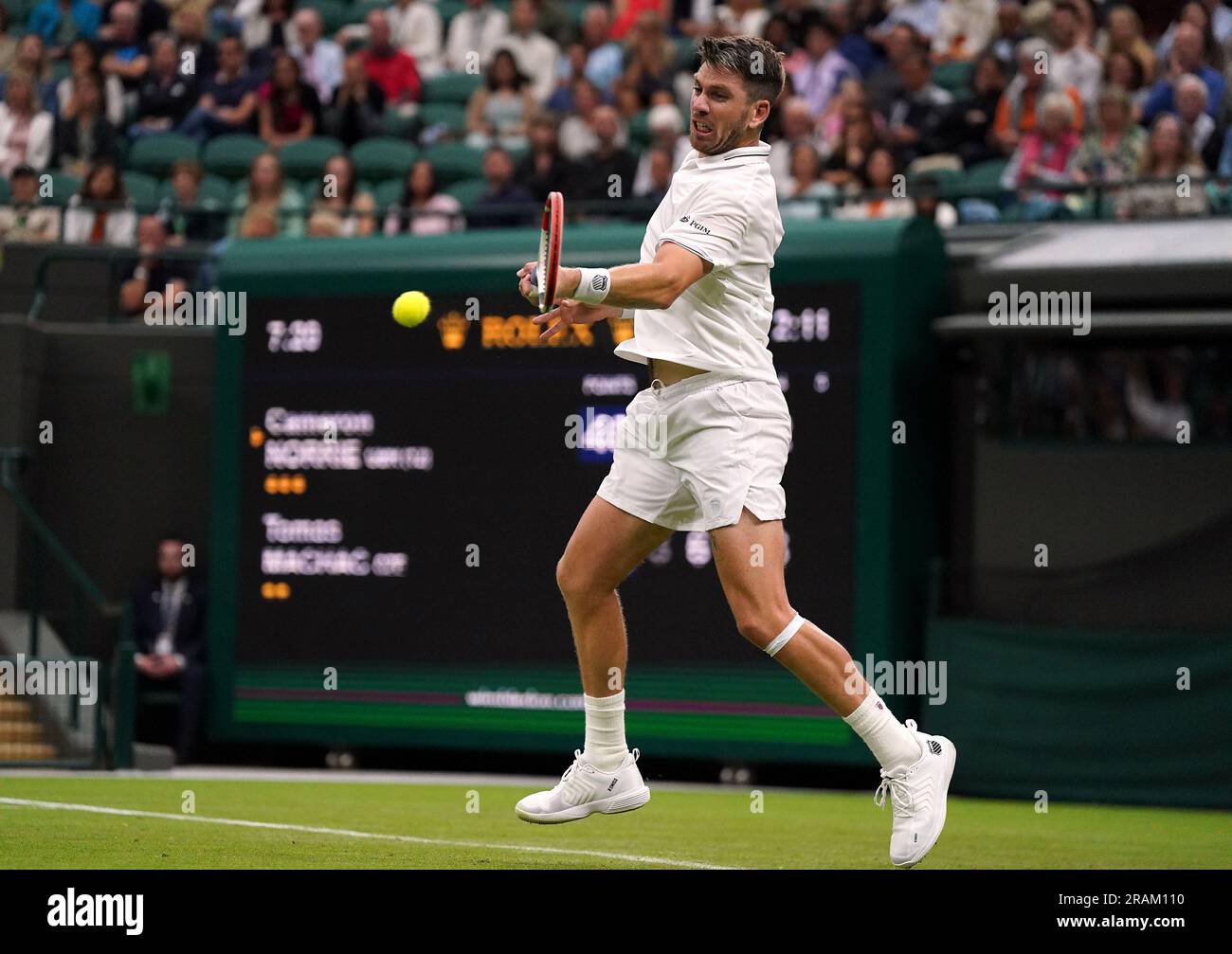 Cameron Norrie in action against Tomas Machac (not pictured) on day two ...