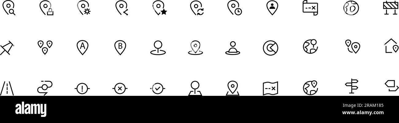 Lane outline map hi-res stock photography and images - Alamy