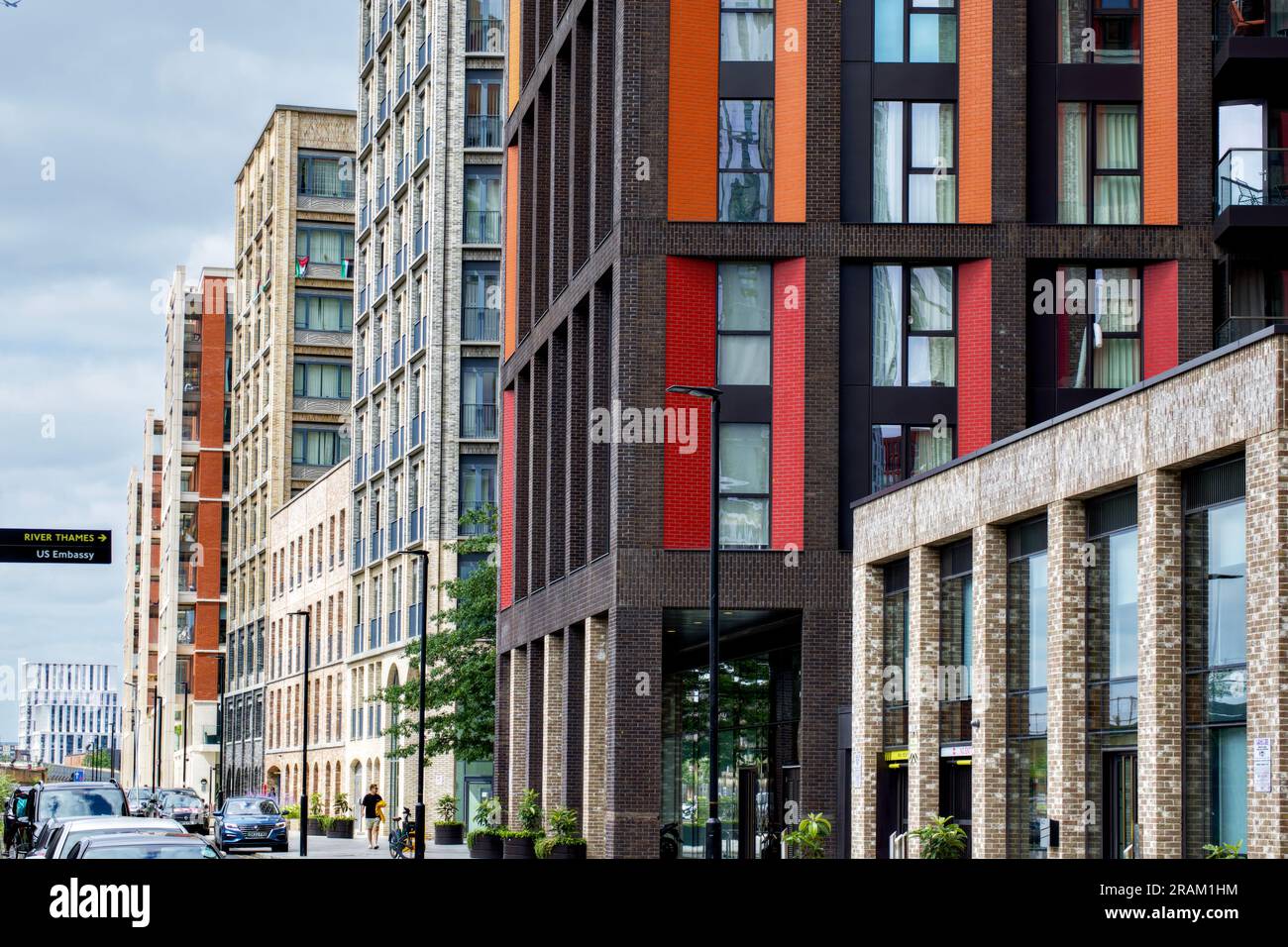 Regeneration of the Nine Elms district of London, England, UK Stock ...