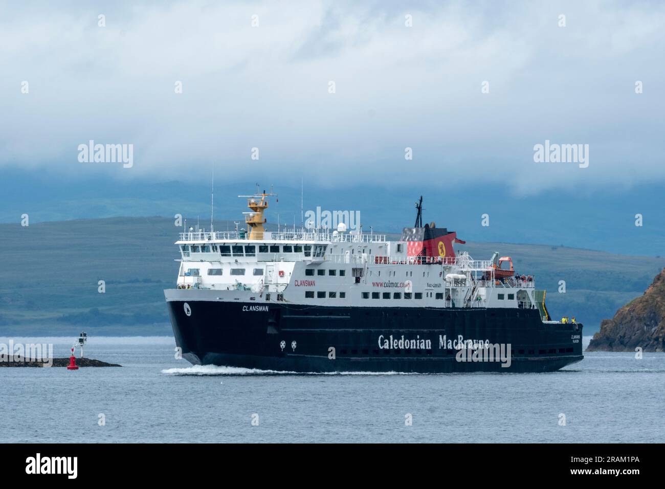 Caledonian Macbrayne ferry the Clansman arrives in Oban Harbour, Oban ...