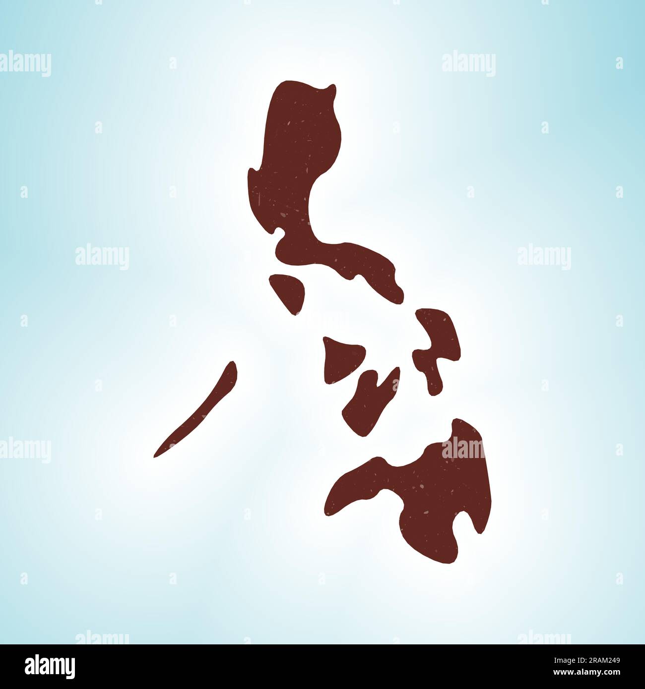 Philippines shape on gradient background. Country map with scratch ...