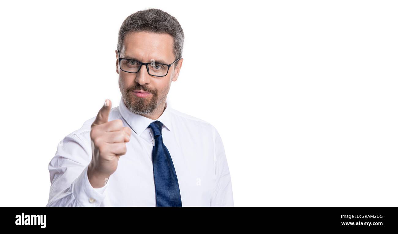 man pointing finger isolated on white, advertisement. man pointing ...