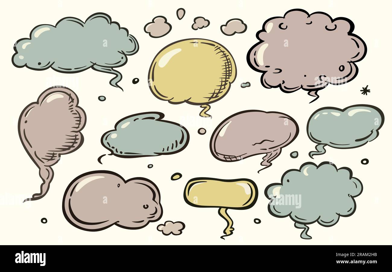 Sticker collection information massage chat, banner frame. Vector Stock ...