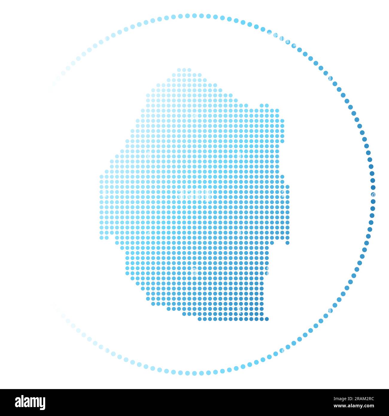Swaziland digital badge. Dotted style map of Swaziland in circle. Tech ...