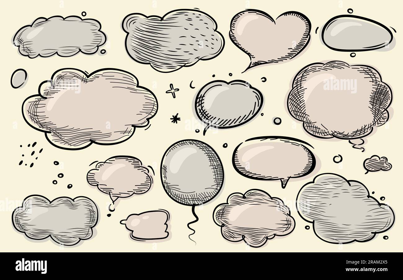 Sticker collection information massage chat, banner frame. Vector Stock ...
