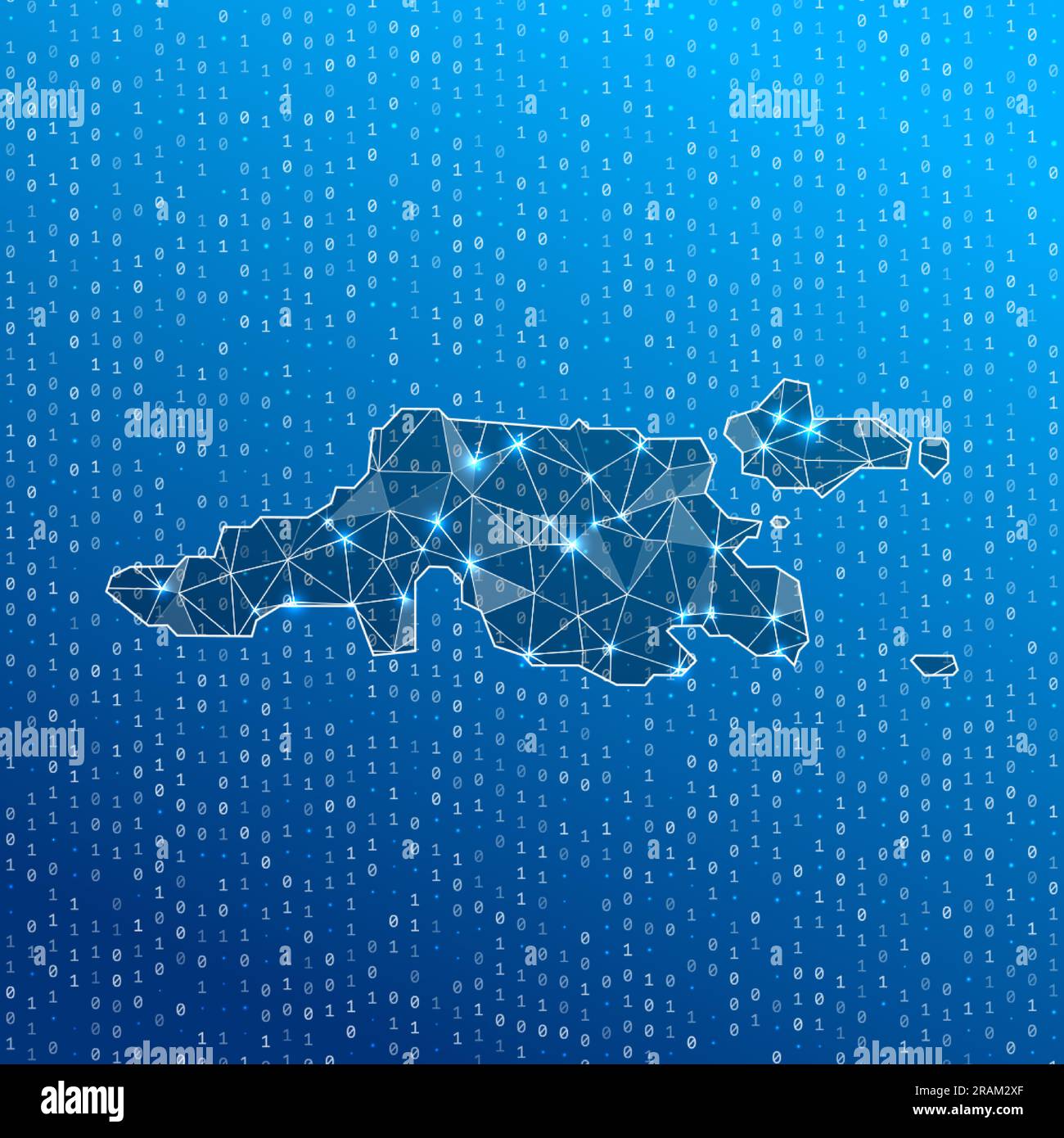 Network map of Jost Van Dyke. Island digital connections map ...